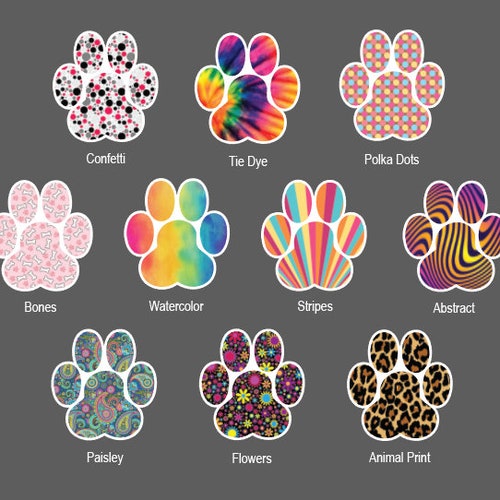 Paw Print Decal - Etsy