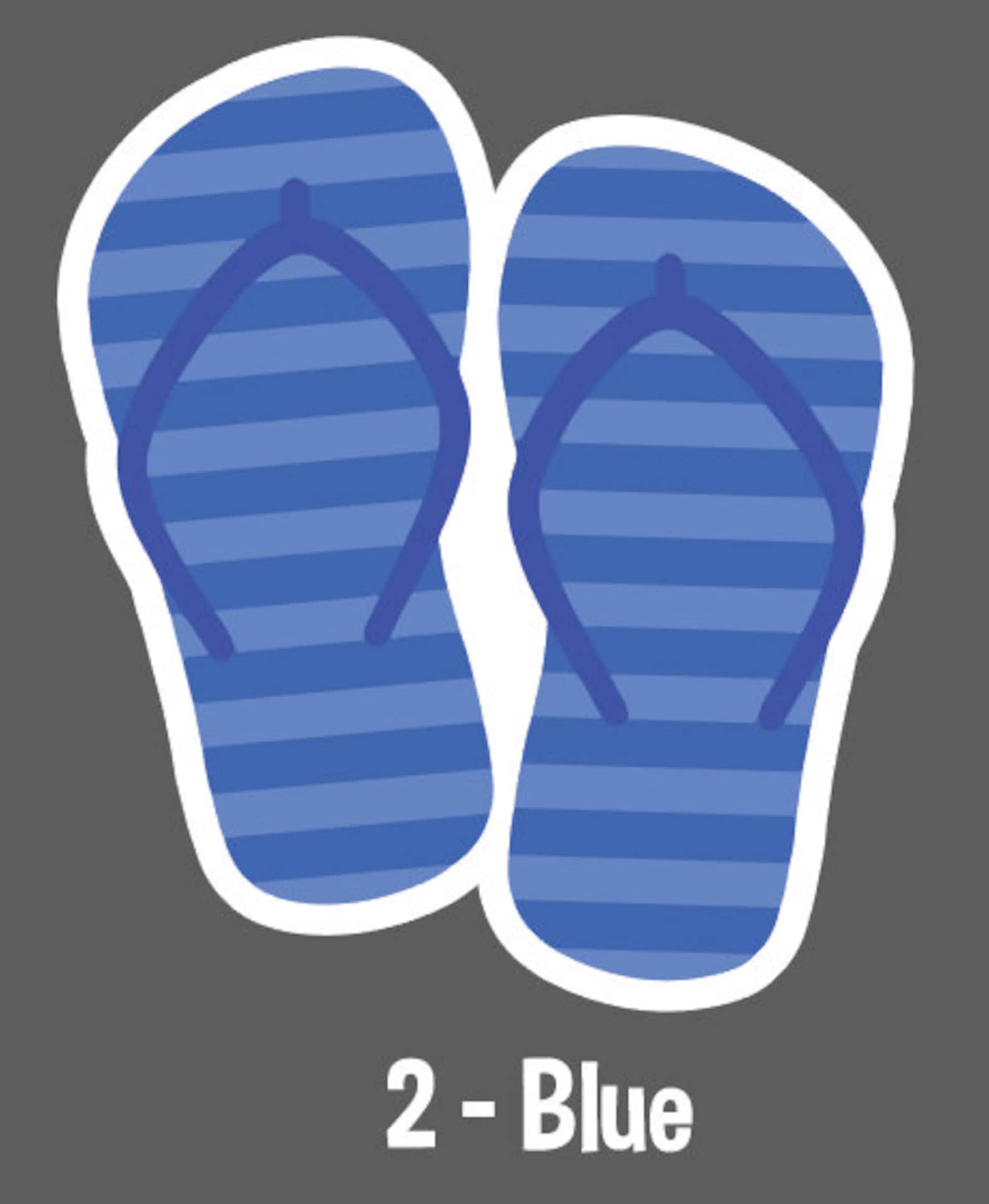 Flip Flop Sticker Sandals Sticker Water Bottle Sticker - Etsy