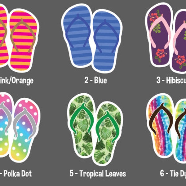Flip Flop Stickers - Etsy