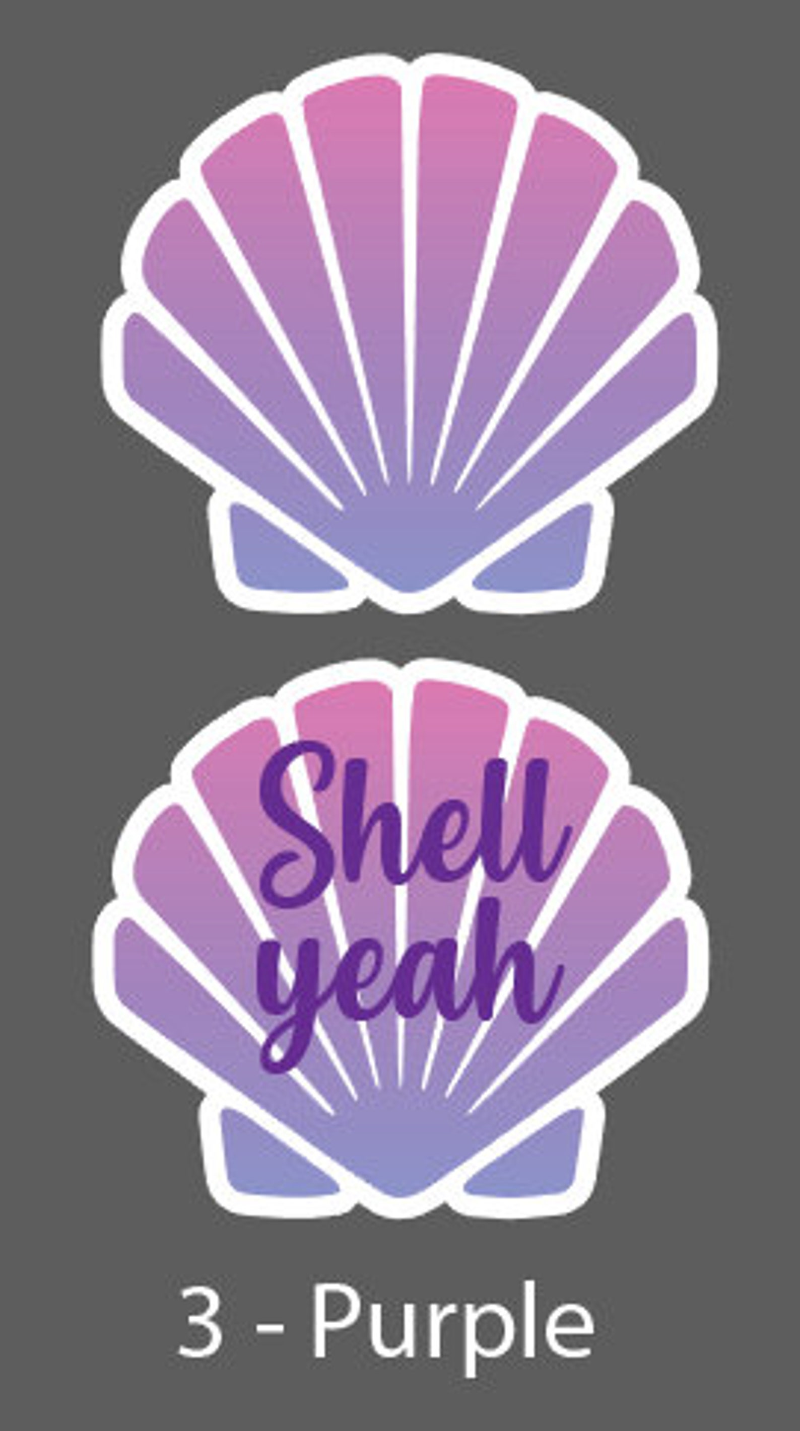 Sea Shell Sticker Seashell Sticker Shell Sticker Water - Etsy