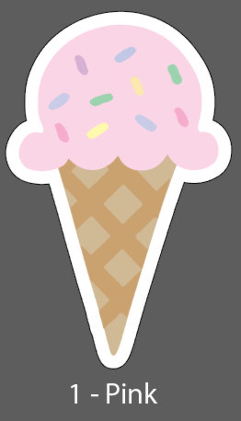 Ice Cream Sticker Icecream Sticker Ice Cream Ice Cream - Etsy