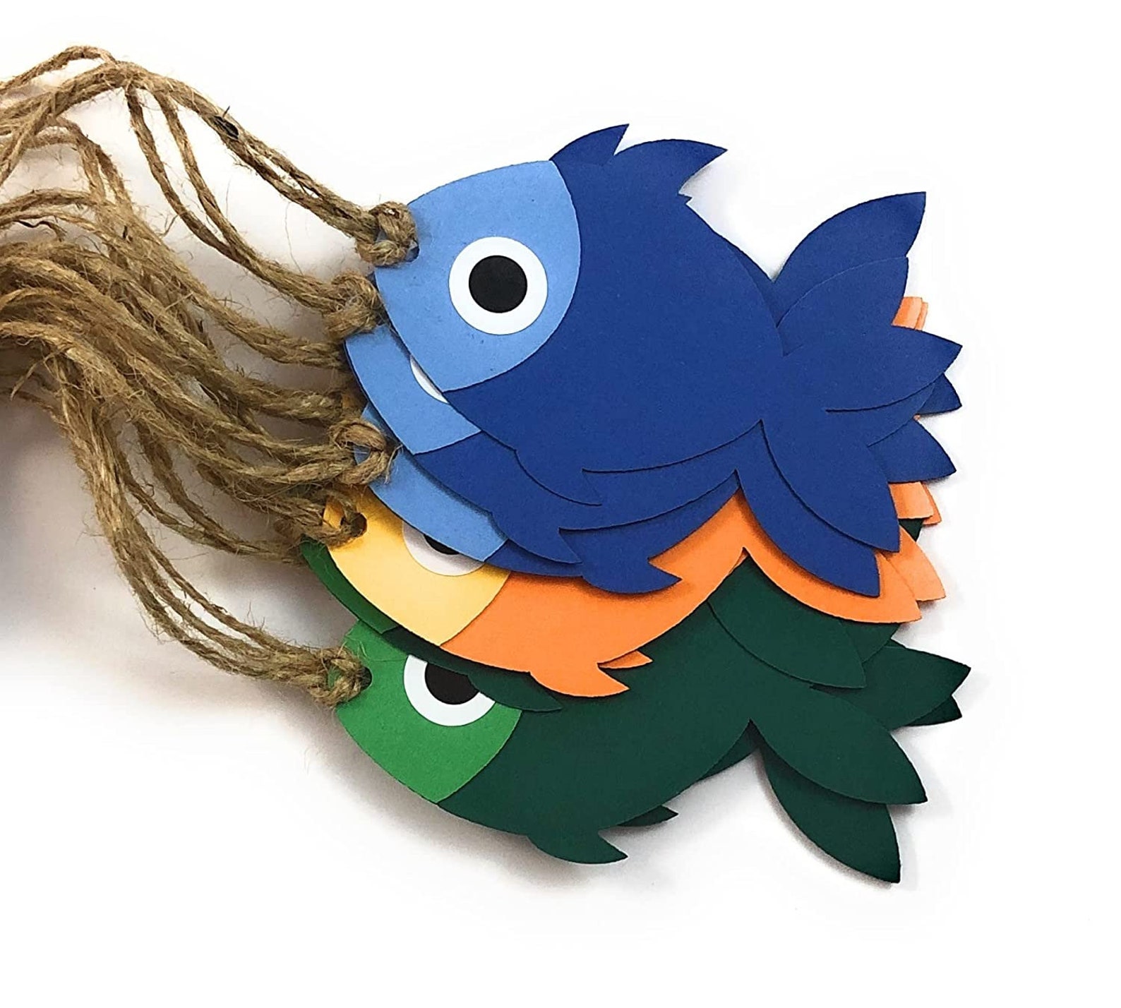 Fishing Theme Party Favor Fish Gift Tags - Favor Gift Tags - Gift Tag ...