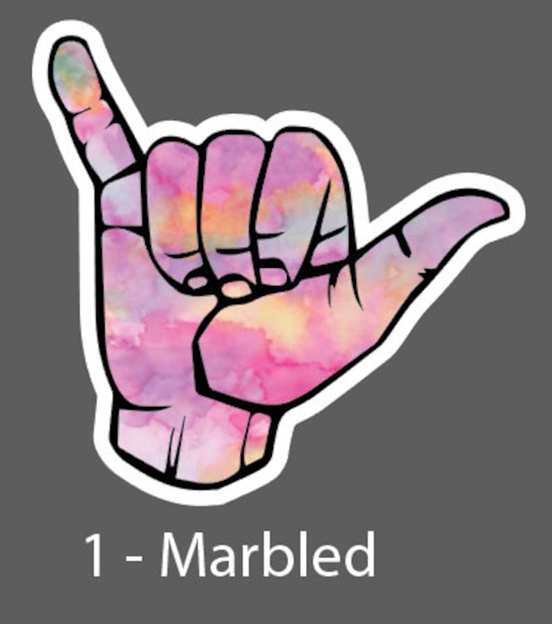 Shaka Sticker - Hang Loose Sticker - Water Bottle Sticker - Laptop ...