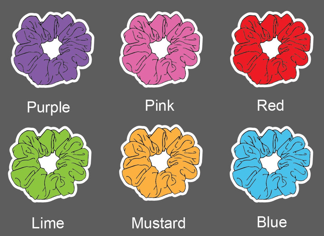 Scrunchie Sticker - Scrunchie - Water Bottle Sticker - Laptop Sticker ...