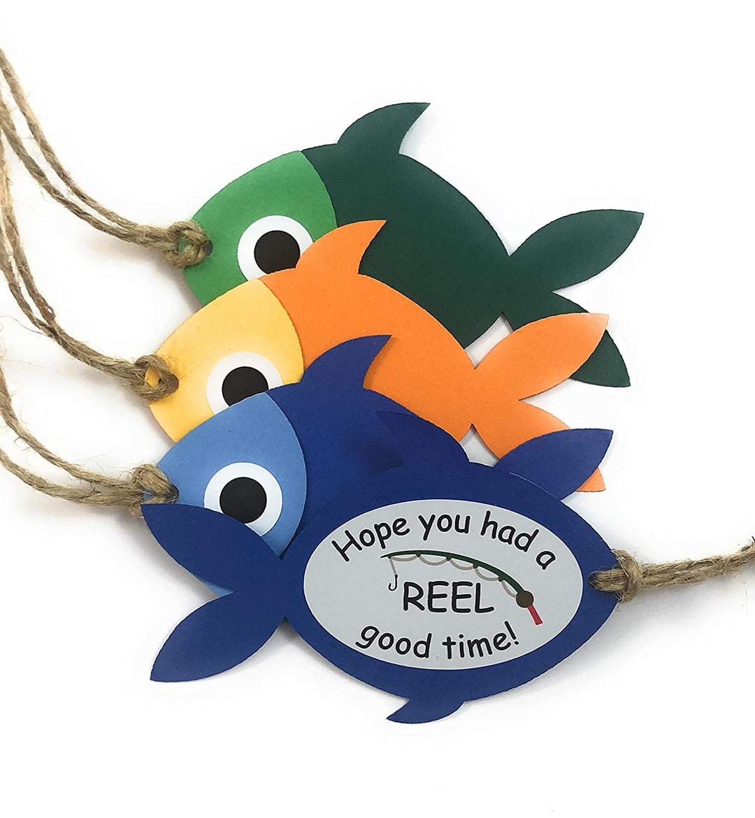 Fishing Theme Party Favor Fish Gift Tags - Favor Gift Tags - Gift Tag ...
