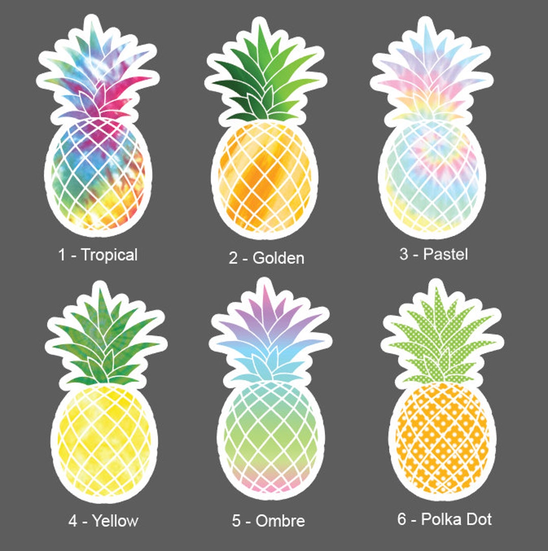 Pineapple Sticker - Pineapple - Water Bottle Sticker - Laptop Sticker ...