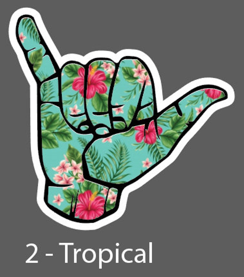 Shaka Sticker - Hang Loose Sticker - Water Bottle Sticker - Laptop ...