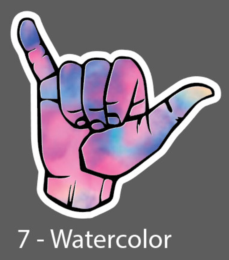 Shaka Sticker - Hang Loose Sticker - Water Bottle Sticker - Laptop ...