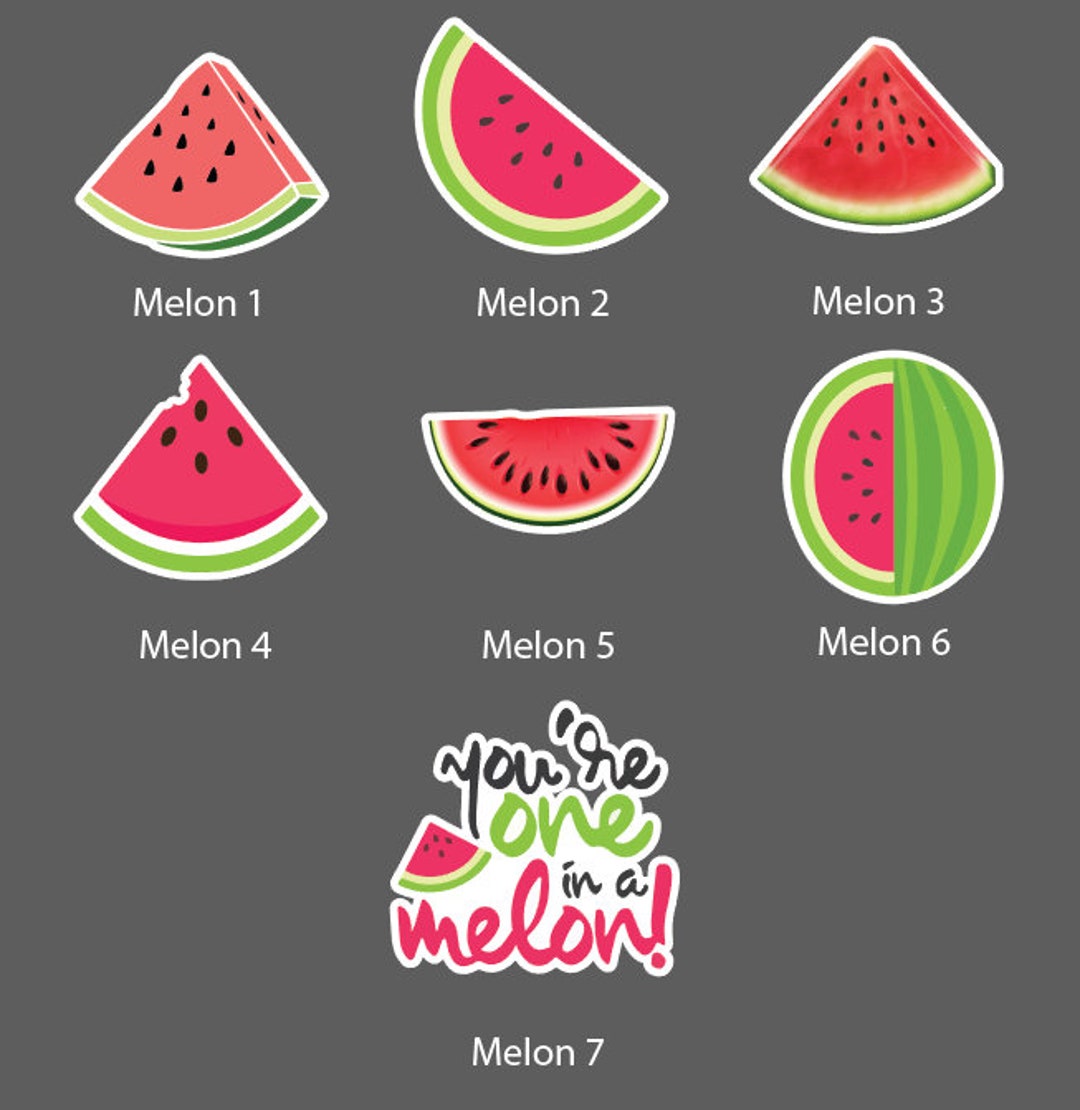 Watermelon Stickers -melon - Melons - Watermelons- Watermelon Decal ...