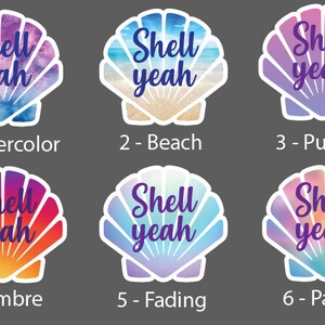 Sea Shell Sticker - Seashell Sticker - Shell Sticker - Water Bottle ...
