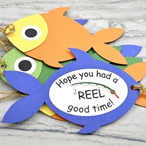 Fishing Theme Party Favor Fish Gift Tags Favor Gift Tags | Etsy