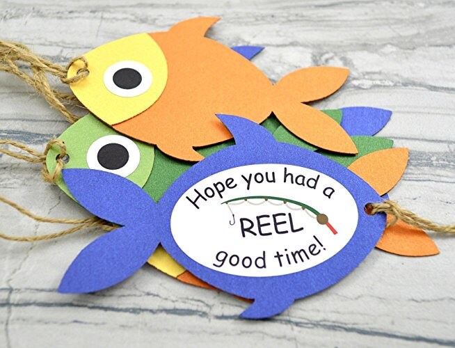 Fishing Theme Party Favor Fish Gift Tags Favor Gift Tags | Etsy