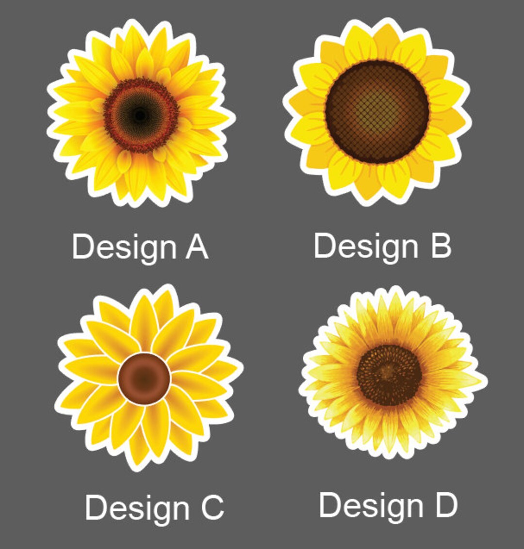 Sun Flower Sticker - Sunflower Sticker - Water Bottle Sticker - Laptop ...