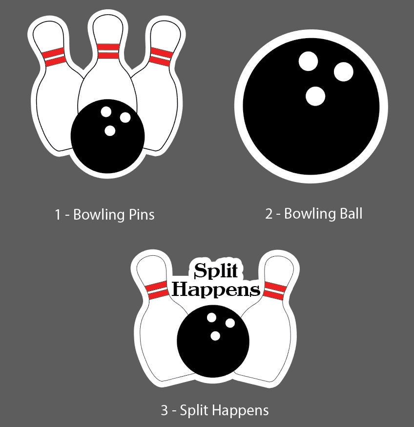 Bowling Sticker Bowling Water Bottle Sticker Laptop - Etsy