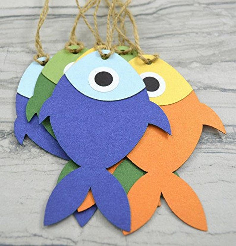 Fishing Theme Party Favor Fish Gift Tags Favor Gift Tags - Etsy