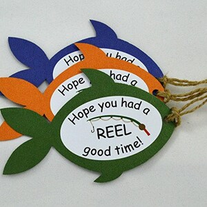 Fishing Theme Party Favor Fish Gift Tags Favor Gift Tags | Etsy