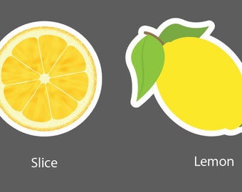 Yellow Lemon Capri Sticker Fruit Vinyl Stickers Waterproof - Etsy