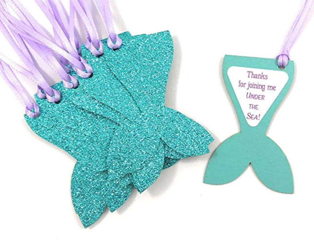 Mermaid Tail Thank You Favor Tags - Favor Gift Tags - Gift Tag - Party ...