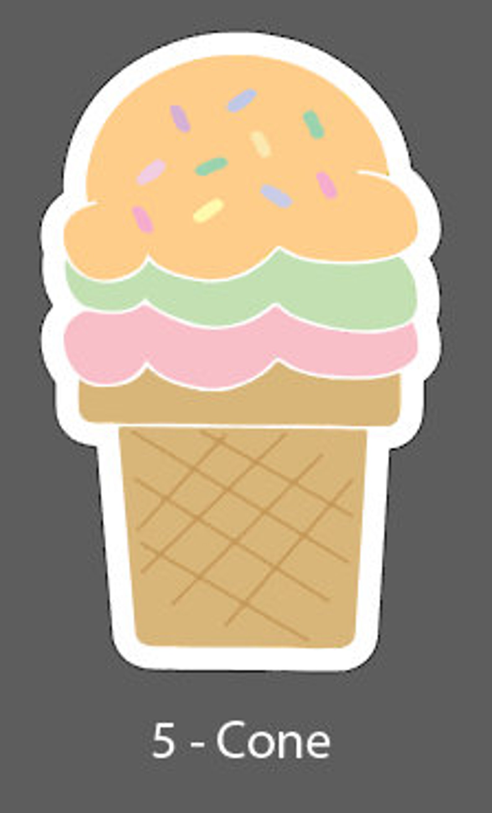Ice Cream Sticker Icecream Sticker Ice Cream Ice Cream - Etsy