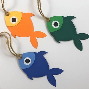 Fishing Theme Party Favor Fish Gift Tags - Favor Gift Tags - Gift Tag ...