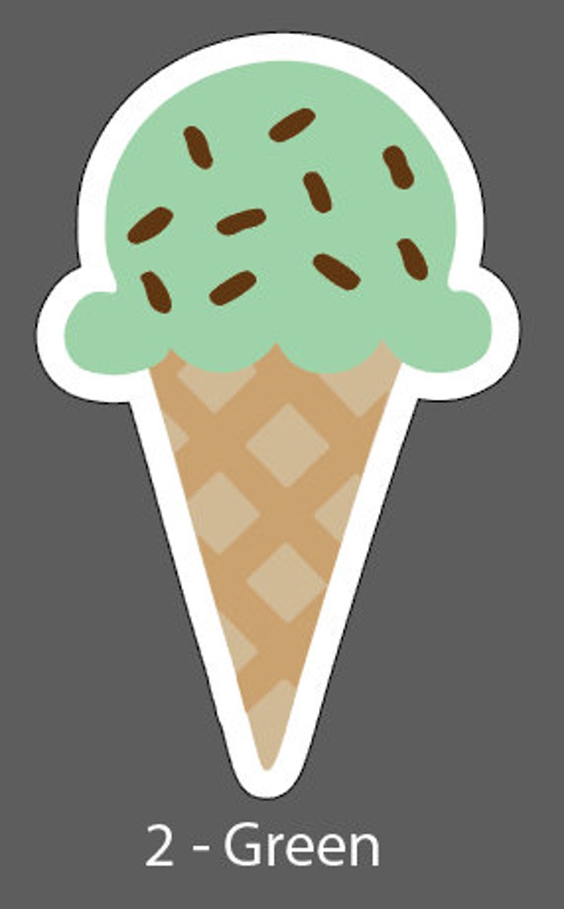 Ice Cream Sticker Icecream Sticker Ice Cream Ice Cream - Etsy