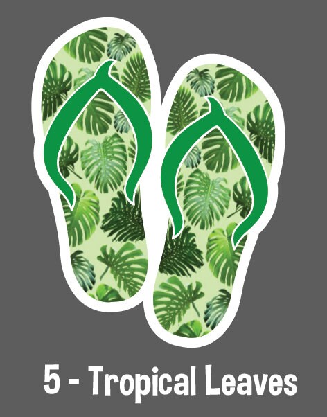 Flip Flop Sticker Sandals Sticker Water Bottle Sticker | Etsy
