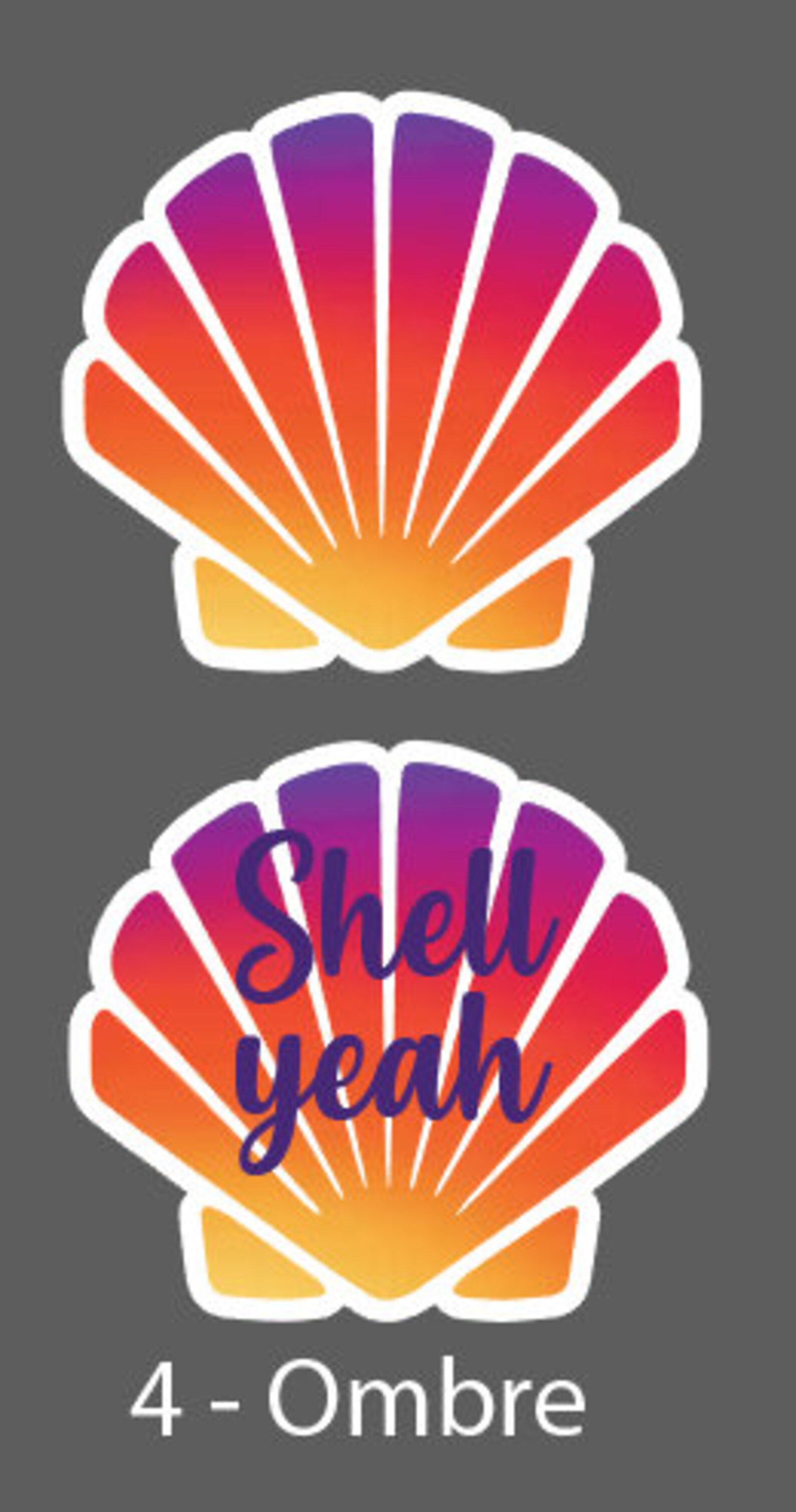 Sea Shell Sticker Seashell Sticker Shell Sticker Water | Etsy