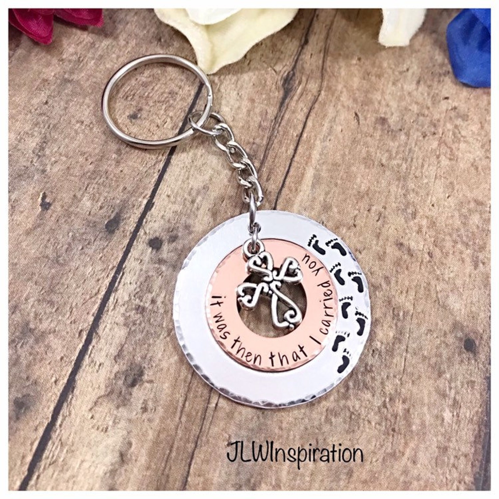 footprints-in-the-sand-keychain-it-was-then-that-i-carried-etsy