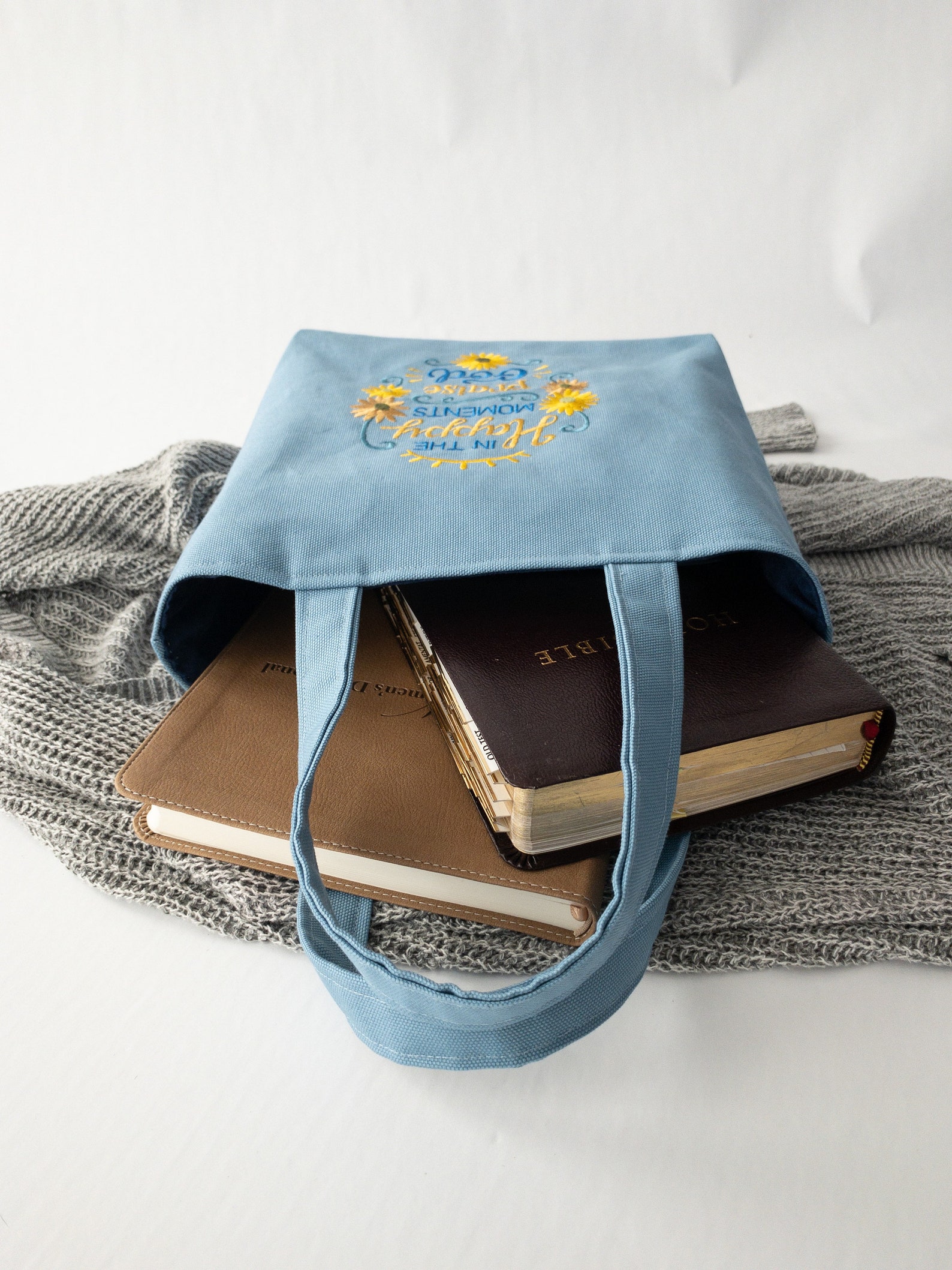 Happy Moments Bible Tote Bag Bible Study Bag Bible - Etsy