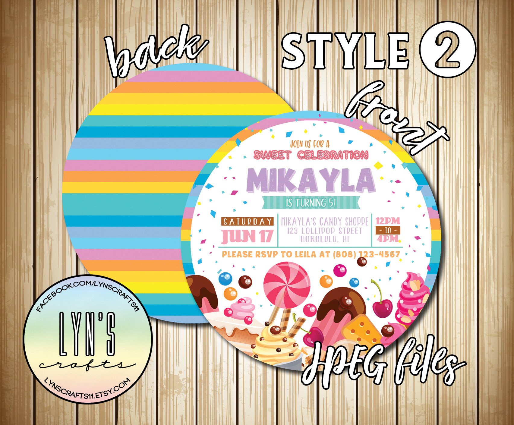 Lollipop Invitation // Candyland Invitation // Candy Invite // Lollipop ...