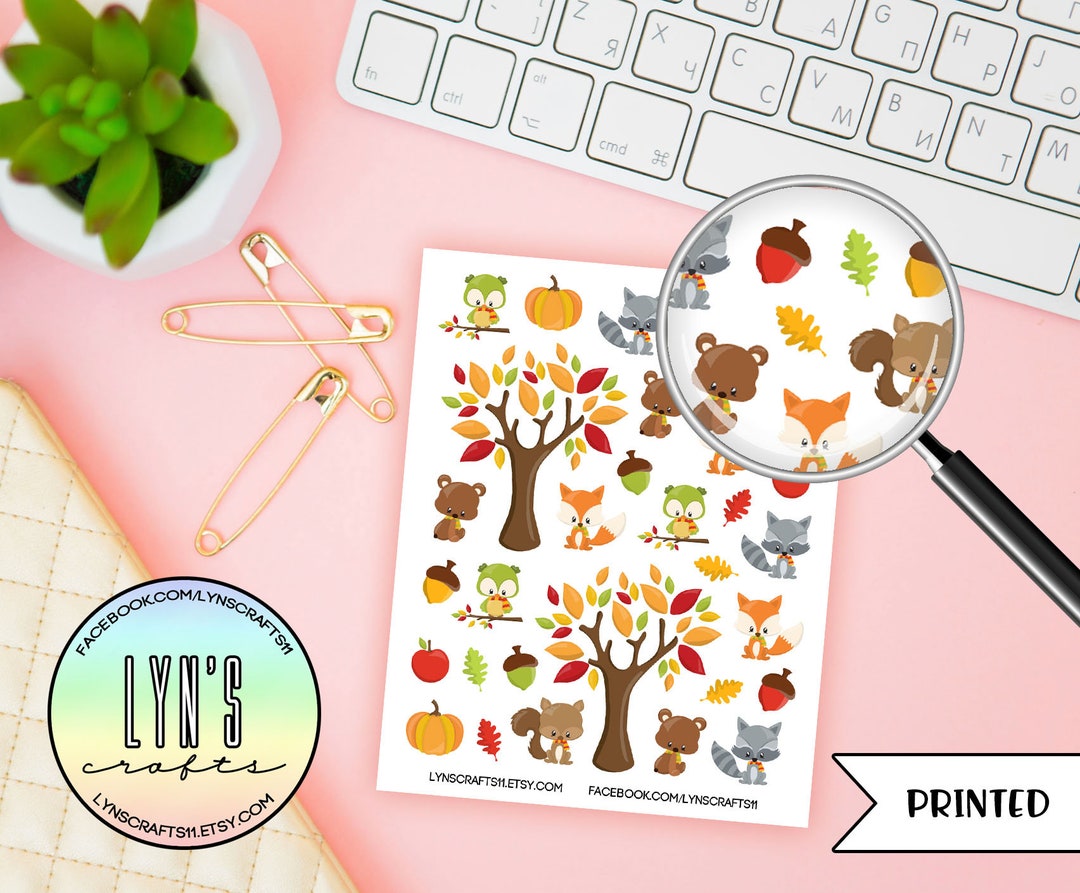 Cute Fall Animal Stickers // Planner Stickers // Cute Stickers ...