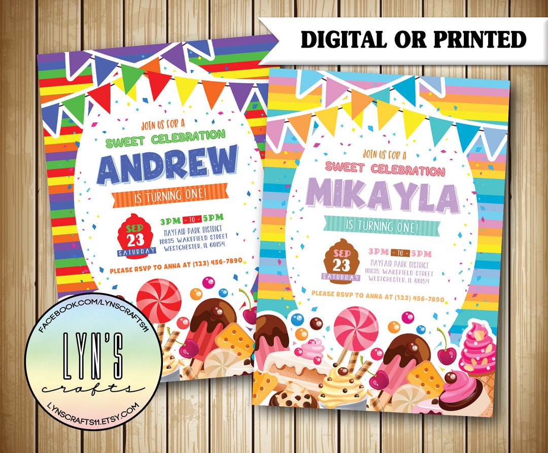 Candyland Invitation // Candyland Invite // Candyland Birthday ...