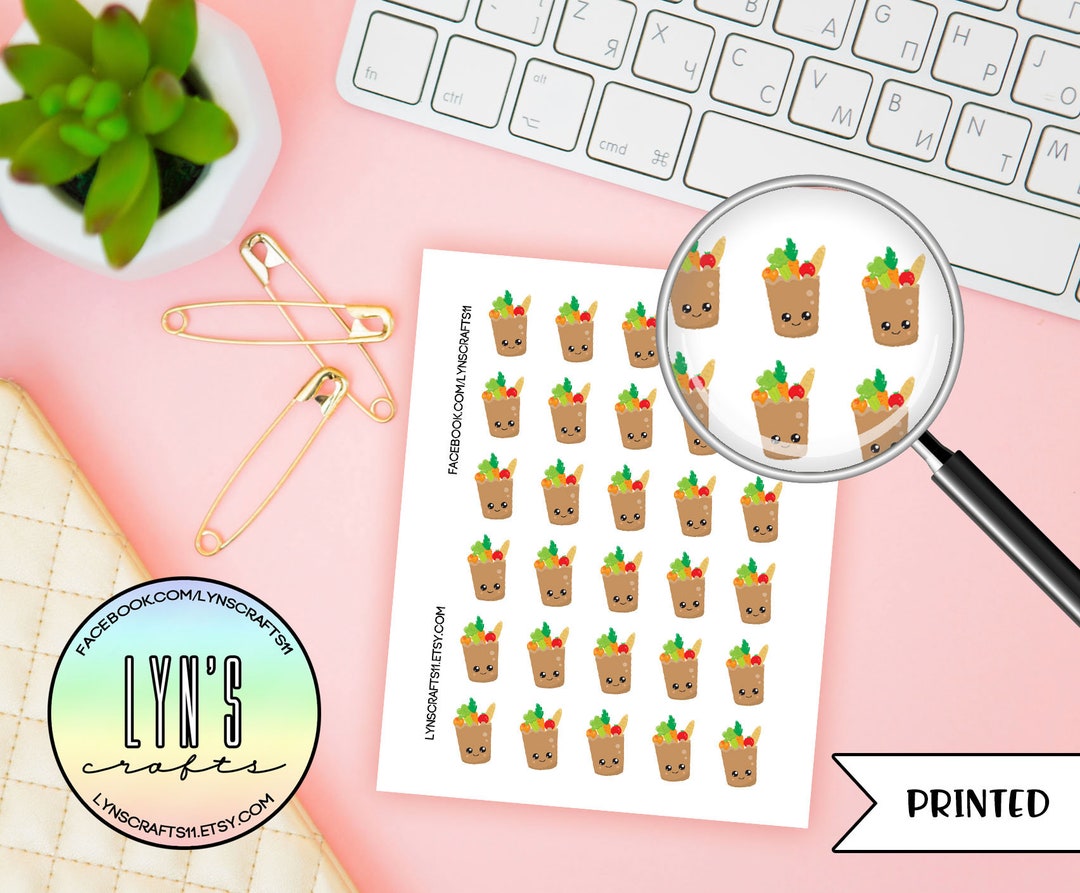 Groceries Stickers // Planner Stickers // Happy Planner Stickers - Etsy