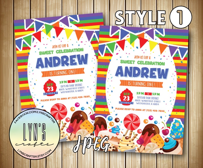 Candyland Invitation // Candyland Invite // Candyland Birthday ...