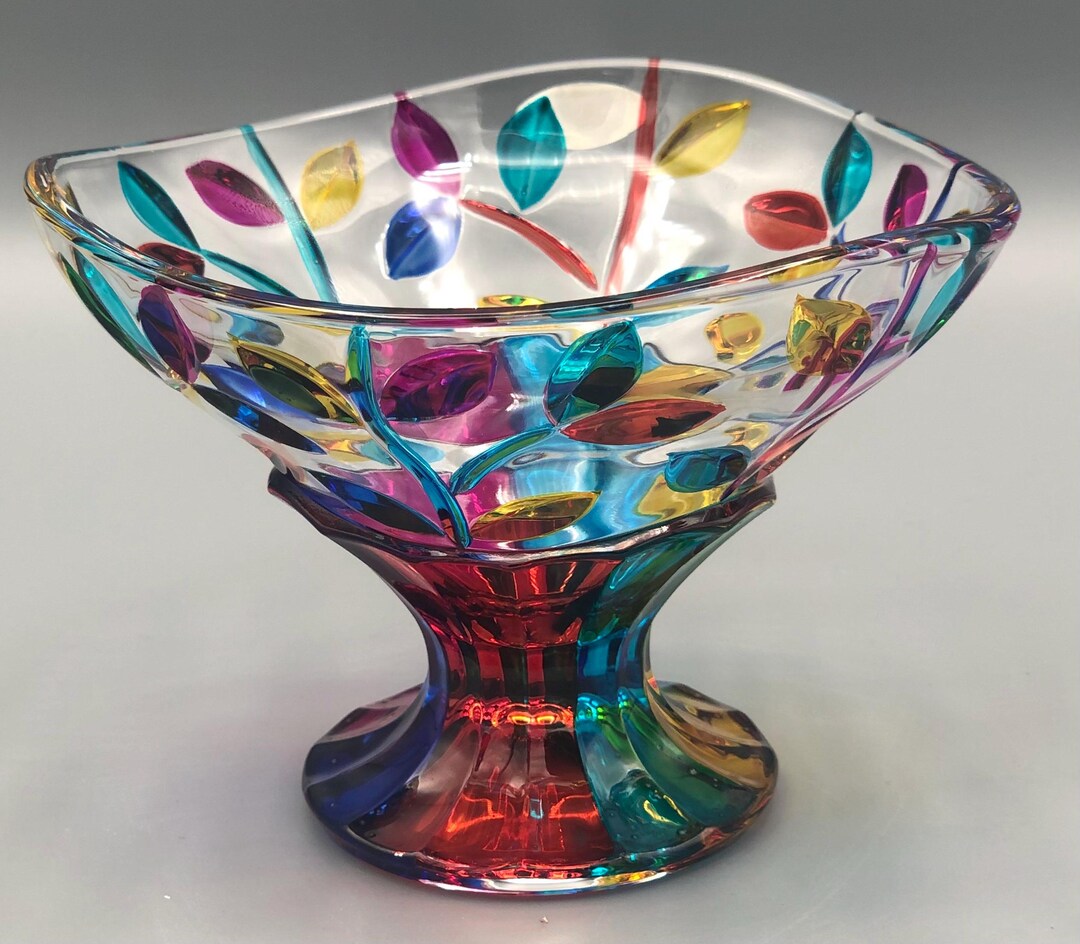 Vintage Due Zeta Murano Glass Compote Bowl, Tree of Life Decor - Etsy