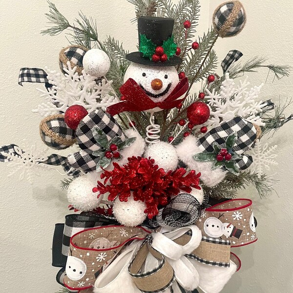 Snowman Tree Topper - Etsy