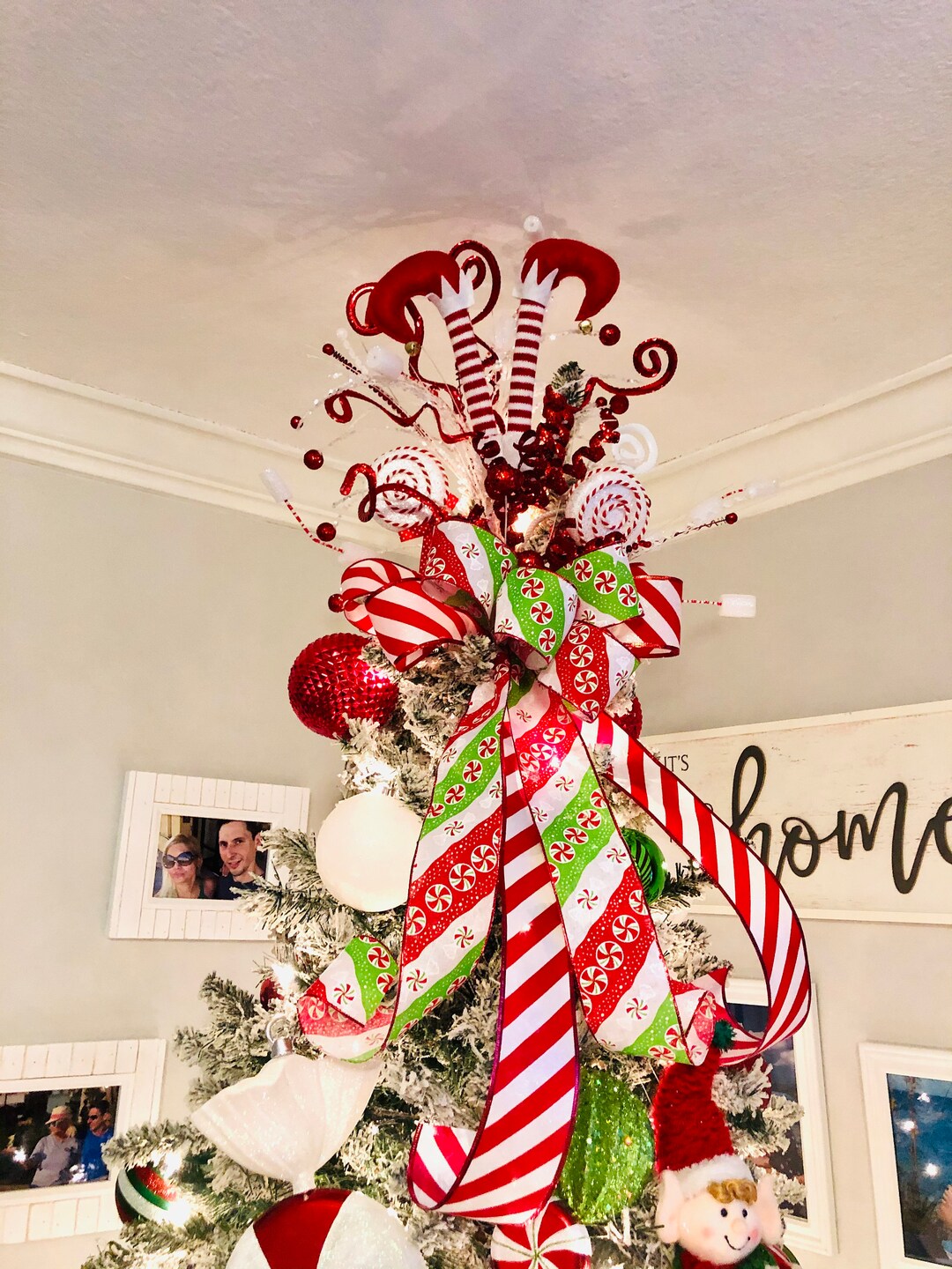 Christmas Tree Topper Tree Topper Elf Christmas Tree Topper - Etsy