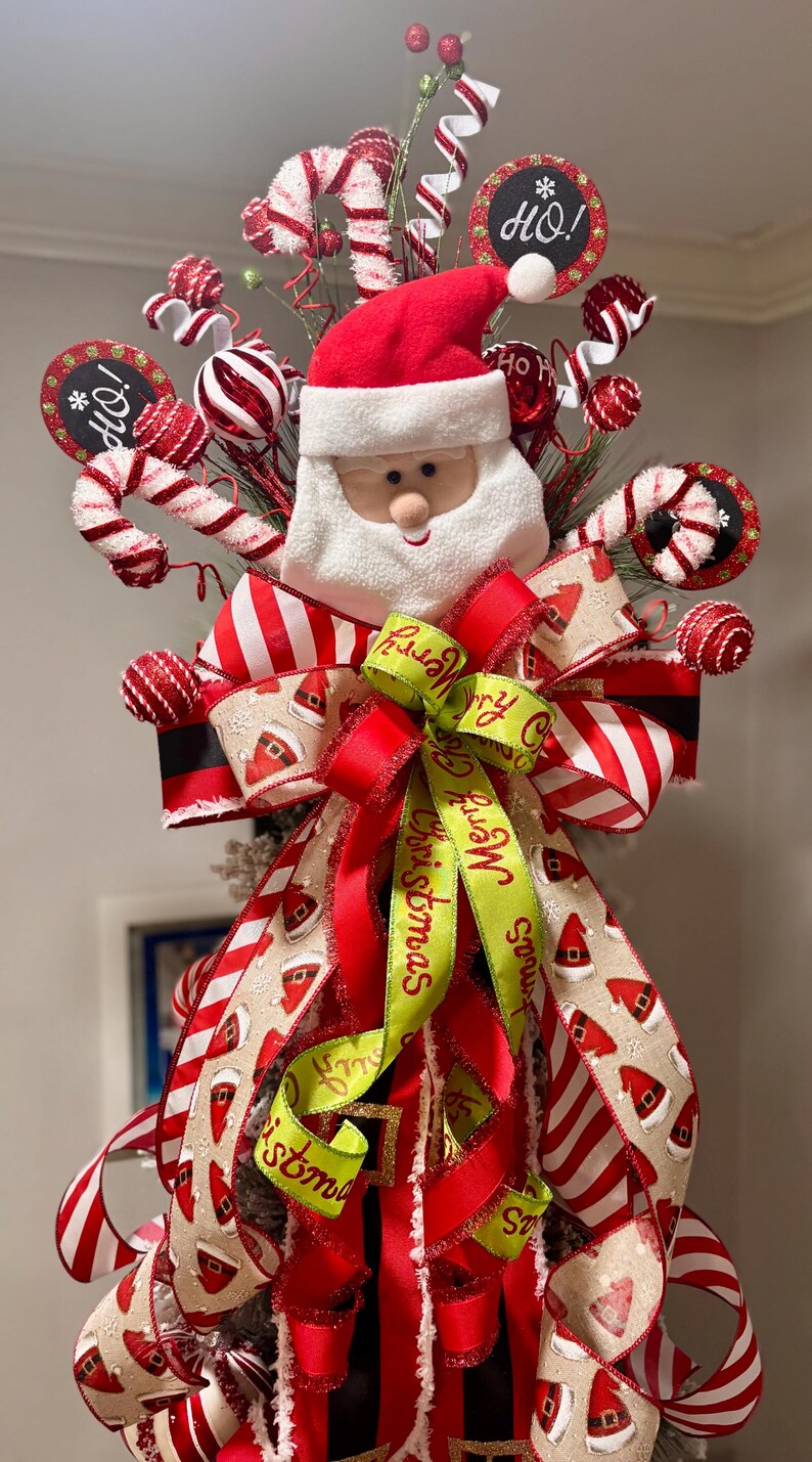 Tree Toppers, Christmas Tree Topper, Santa Tree Topper - Etsy