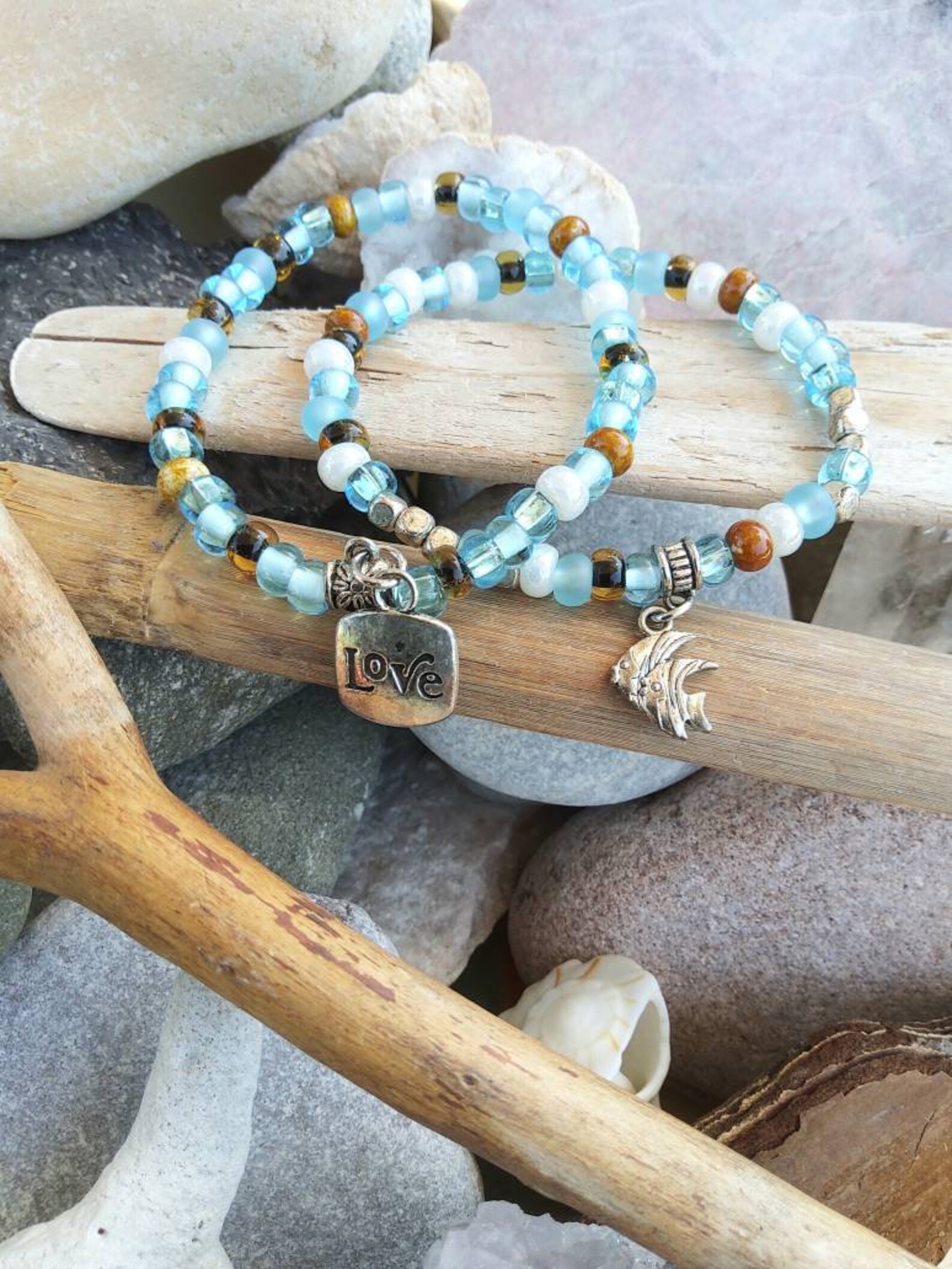 Duo De Bracelets Bracelets De Billes - Etsy