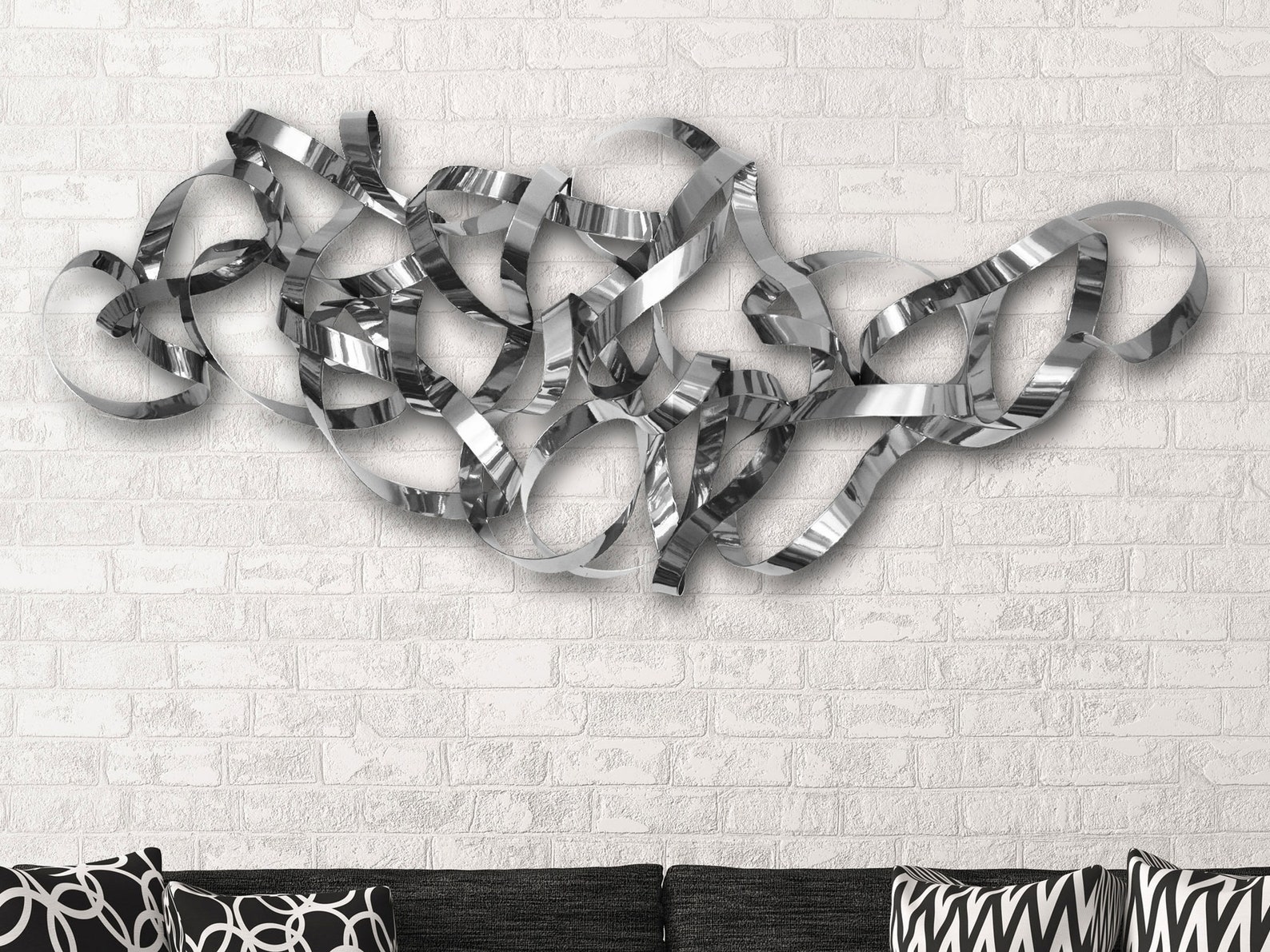 Metal Wall Art- Silver Wall Art-gold Wall Art-gold Abstract-silver ...