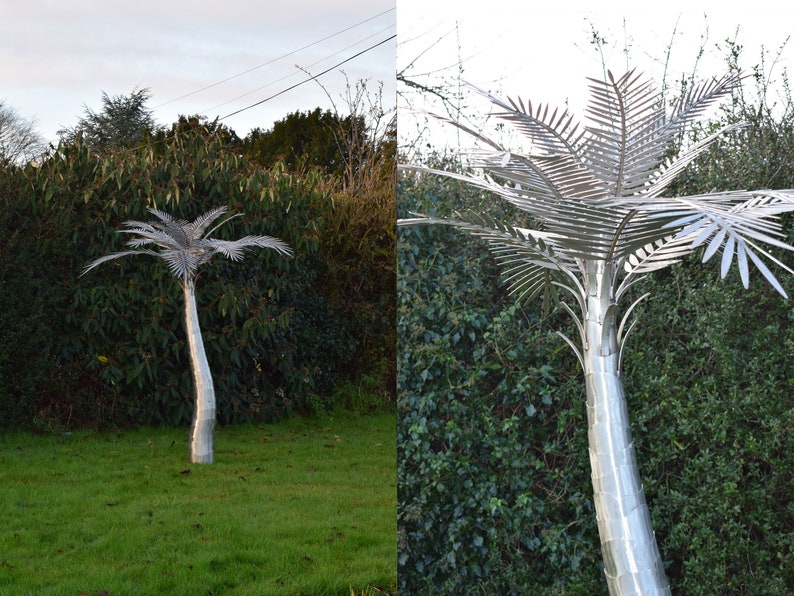 Tree Sculpture-palm Tree stainless Steel Garden Feature. - Etsy