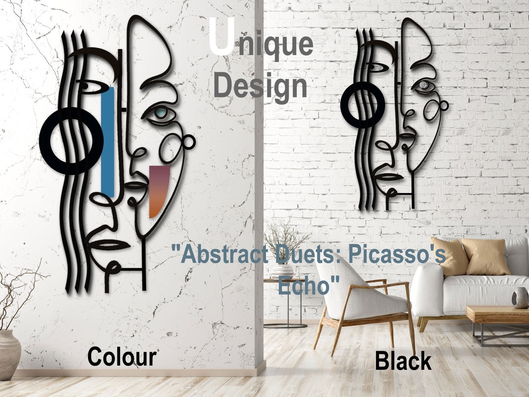 Line Drawing Metal Wall Art-discover the Essence of Love and Artistry ...