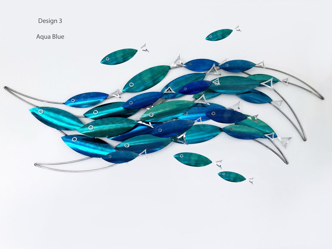 Metal Fish Wall Art, Large Fish Sculpture- Bathroom Art- Coastal Art ...