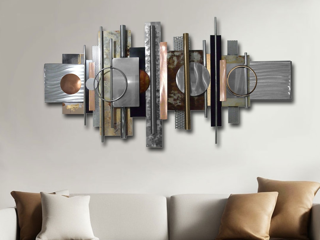 Metallic Abstract Art by the Sculpture Room customisable Art-metal Wall ...