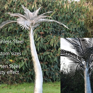 Tree Sculpture-palm Tree -stainless Steel Garden Feature. - Etsy