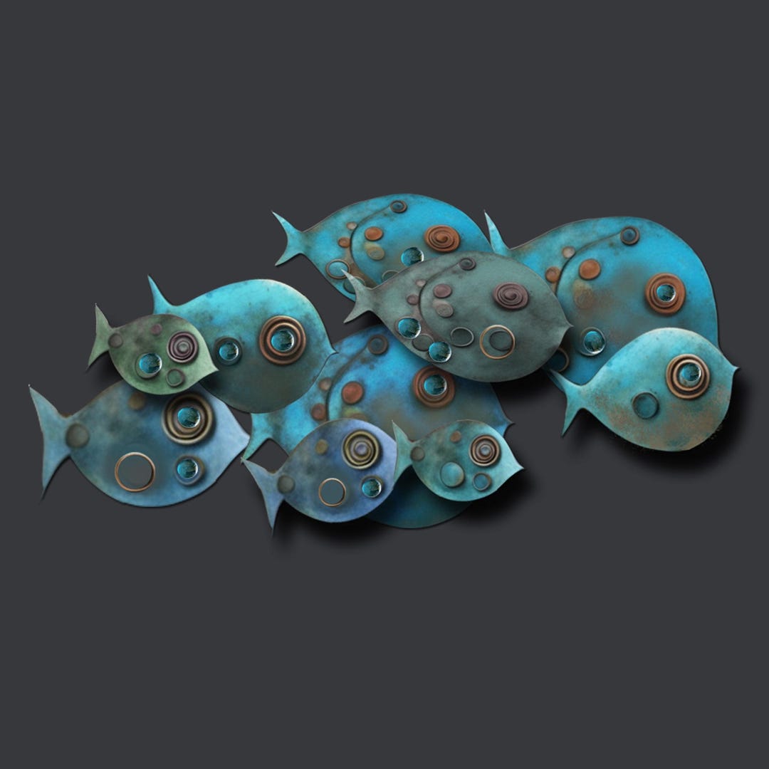 Handmade Fish Art-fish Wall Sculpture-coastal Decor-outdoor Fish ...