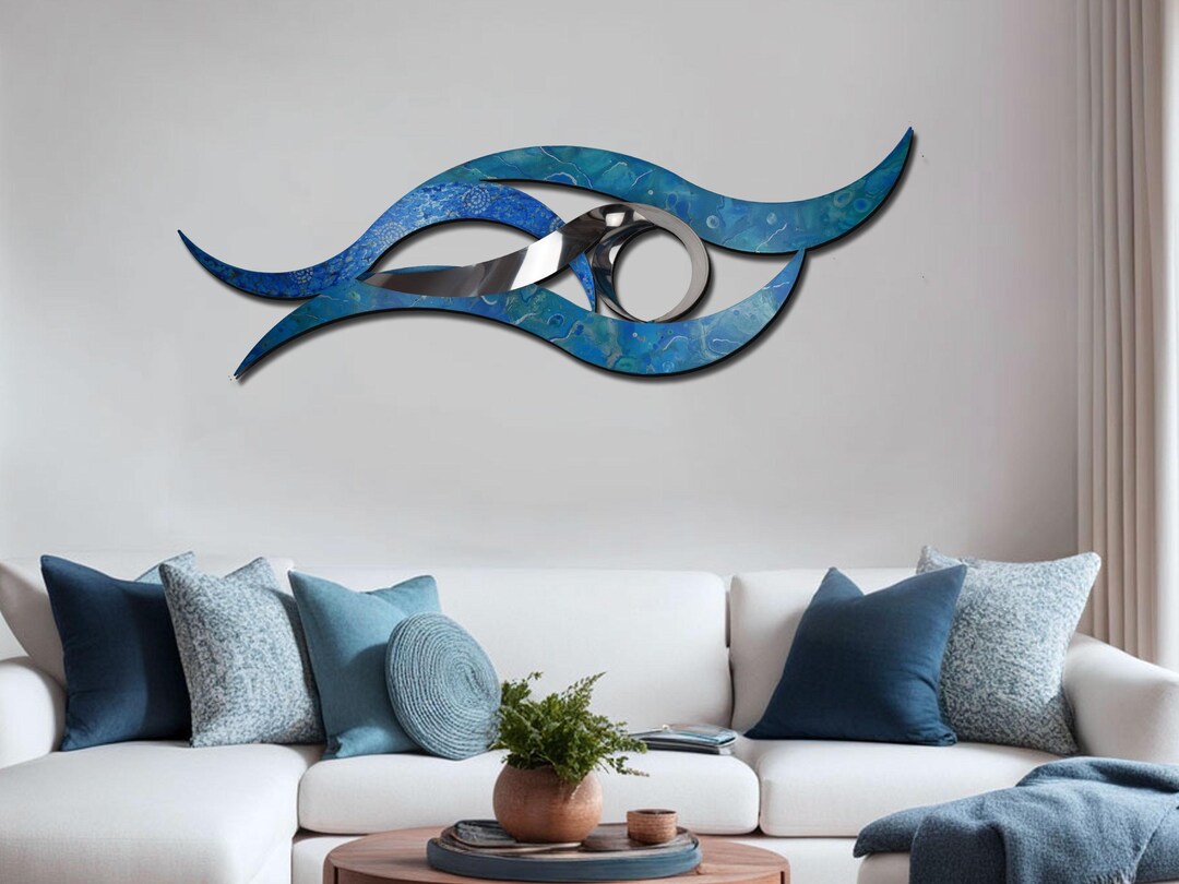 Metal Wall Art ,handcrafted- Stainless Steel Wall Sculpture Painted ...