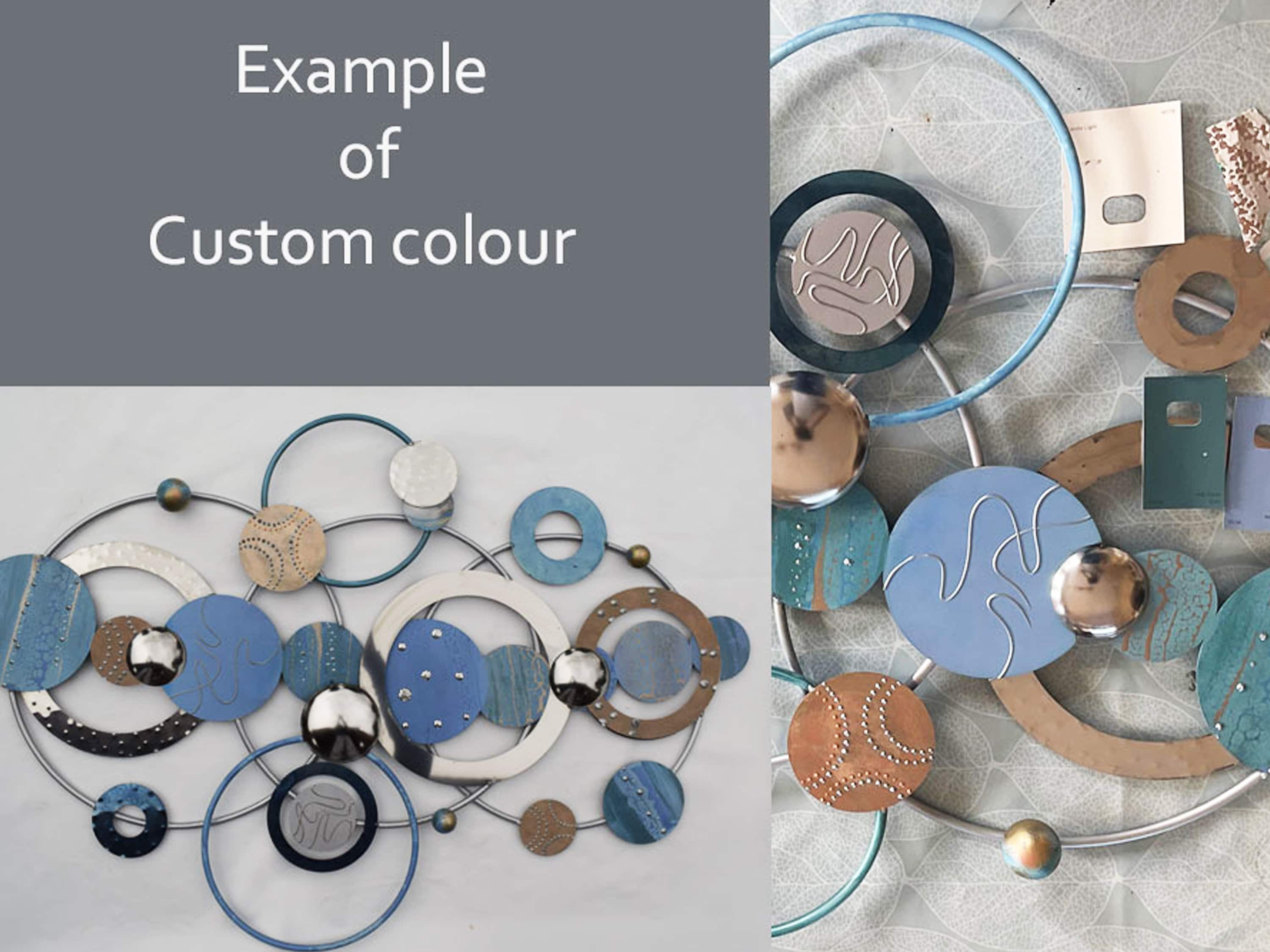 Metal Wall Art-blue Large Wall Art-blue Decor - Etsy