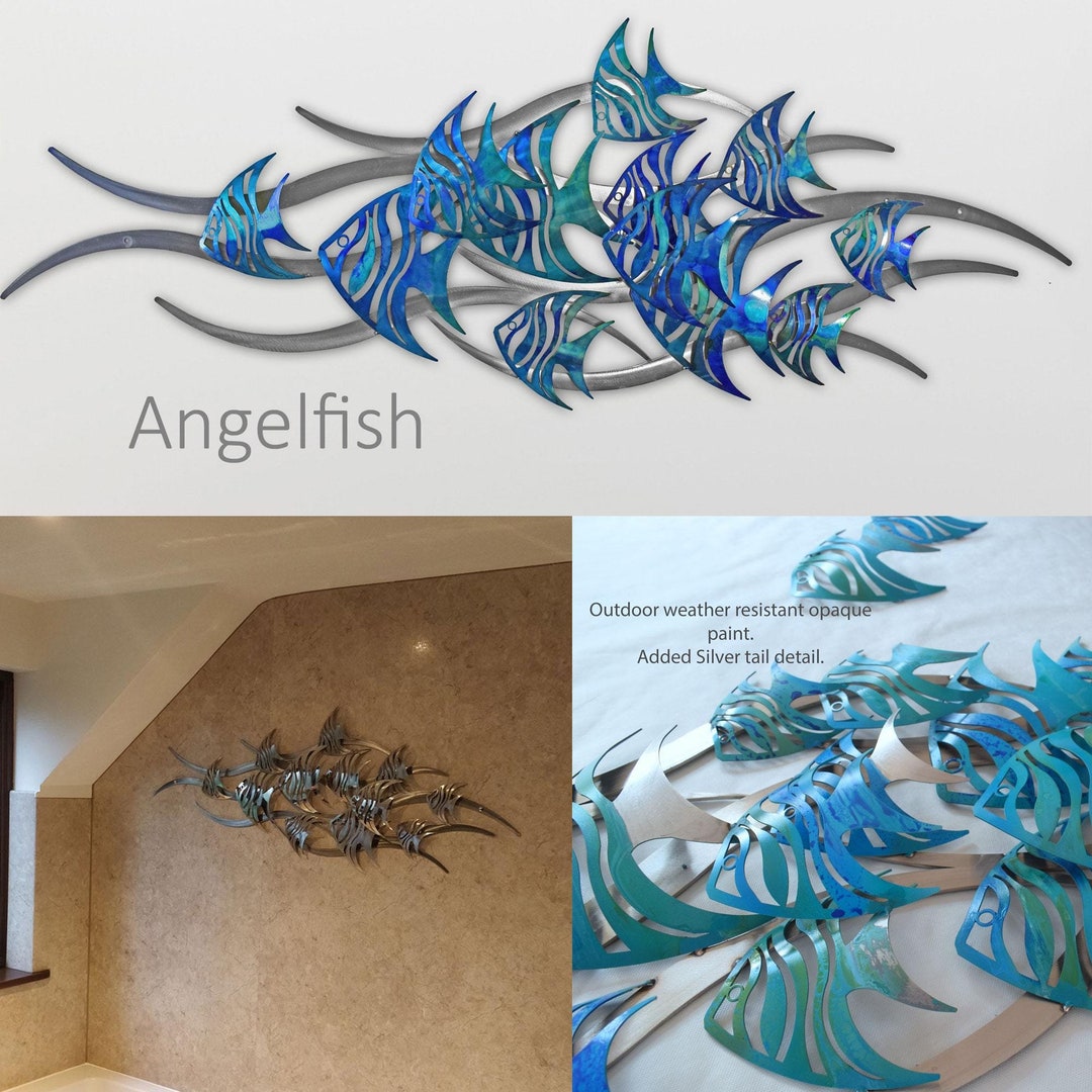 Collection of Coastal Wall Art-metal Fish Sculpture-abstract Coastal ...