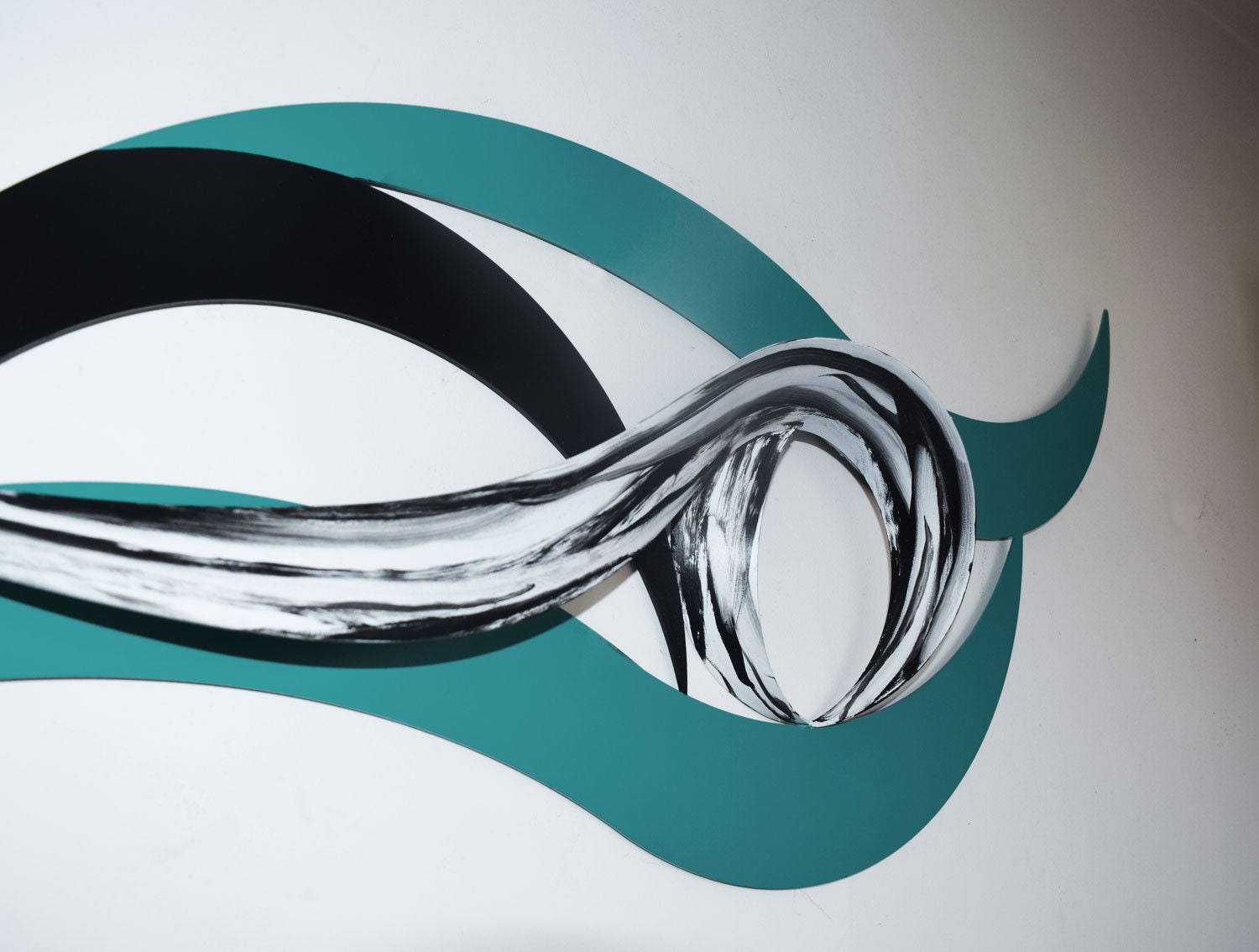 Metal Wall Art-wall Decor Wave Form Teal - Etsy